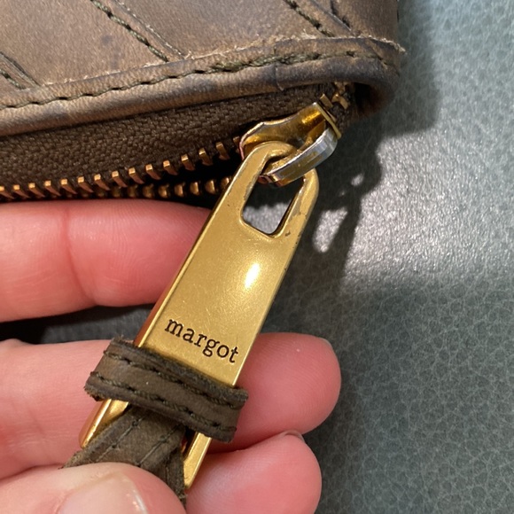 margot | Bags | Margot New York Chevron Gabby Leather Zip Around Wallet ...